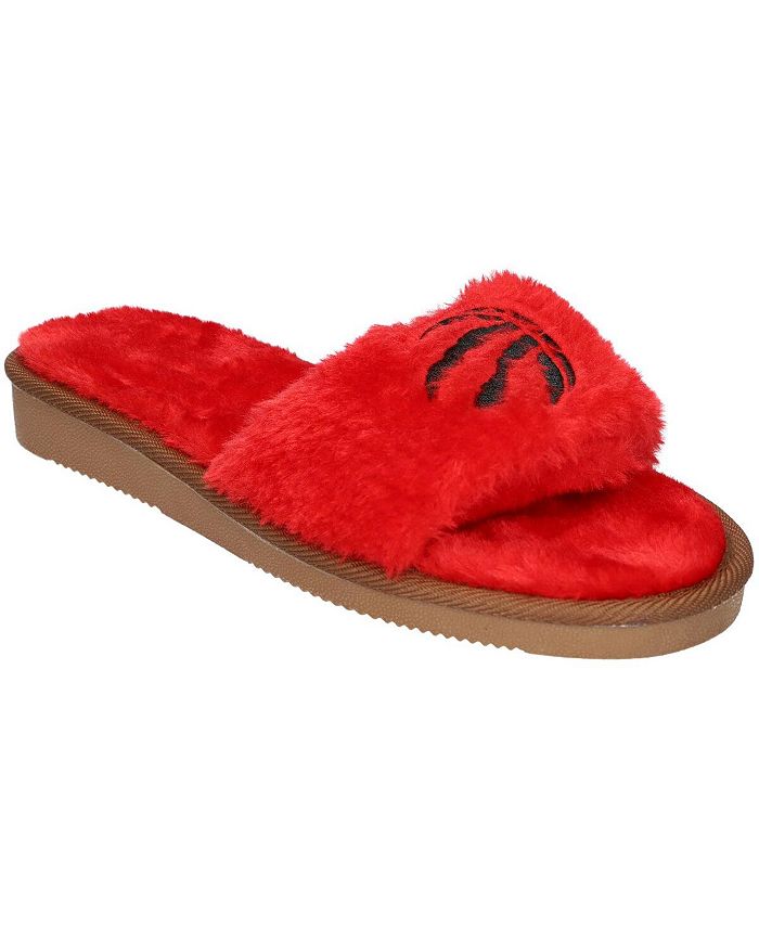 FOCO Women's Toronto Raptors Faux Fur Slide Slippers - Macy's