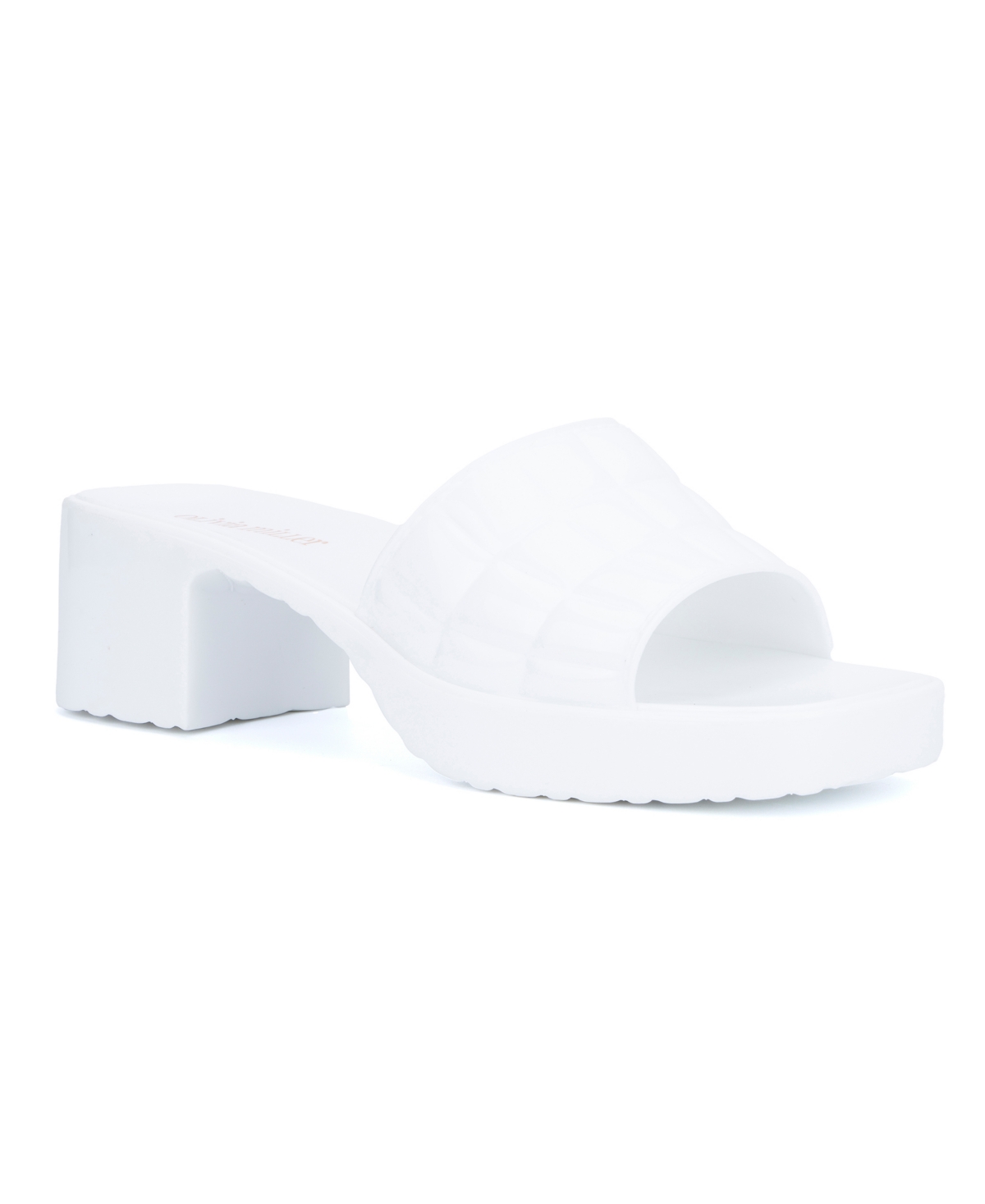 Click here for Olivia Miller Womens Ava Jelly Sandal - White prices