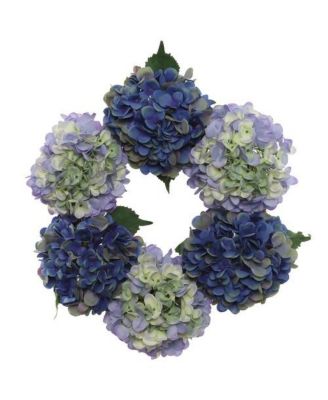 BloomStyle 18 Magenta & Blue Hydrangea Wreath - Vibrant Artificial ...