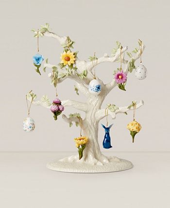Lenox Floral Easter Ornament and Tree Set, 11-Piece - Macy's