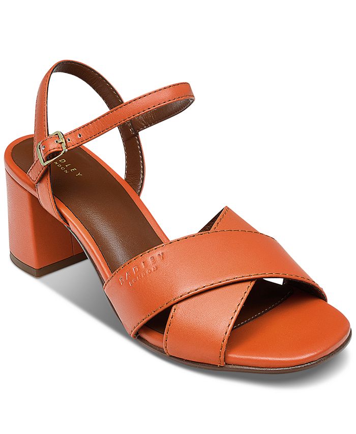 Radley London Women's Cherry Garden Pier Crossover Block-Heel Dress ...