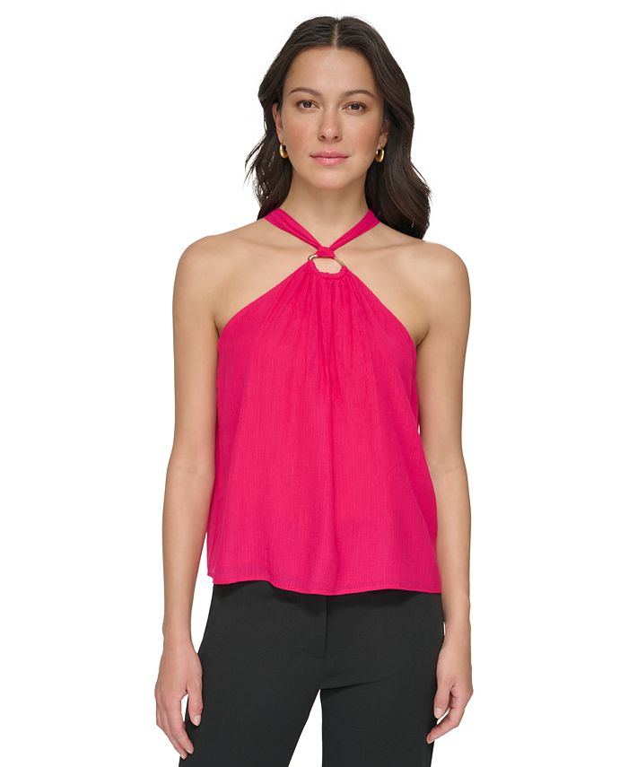DKNY Women's Sleeveless Crossover Top - Macy's