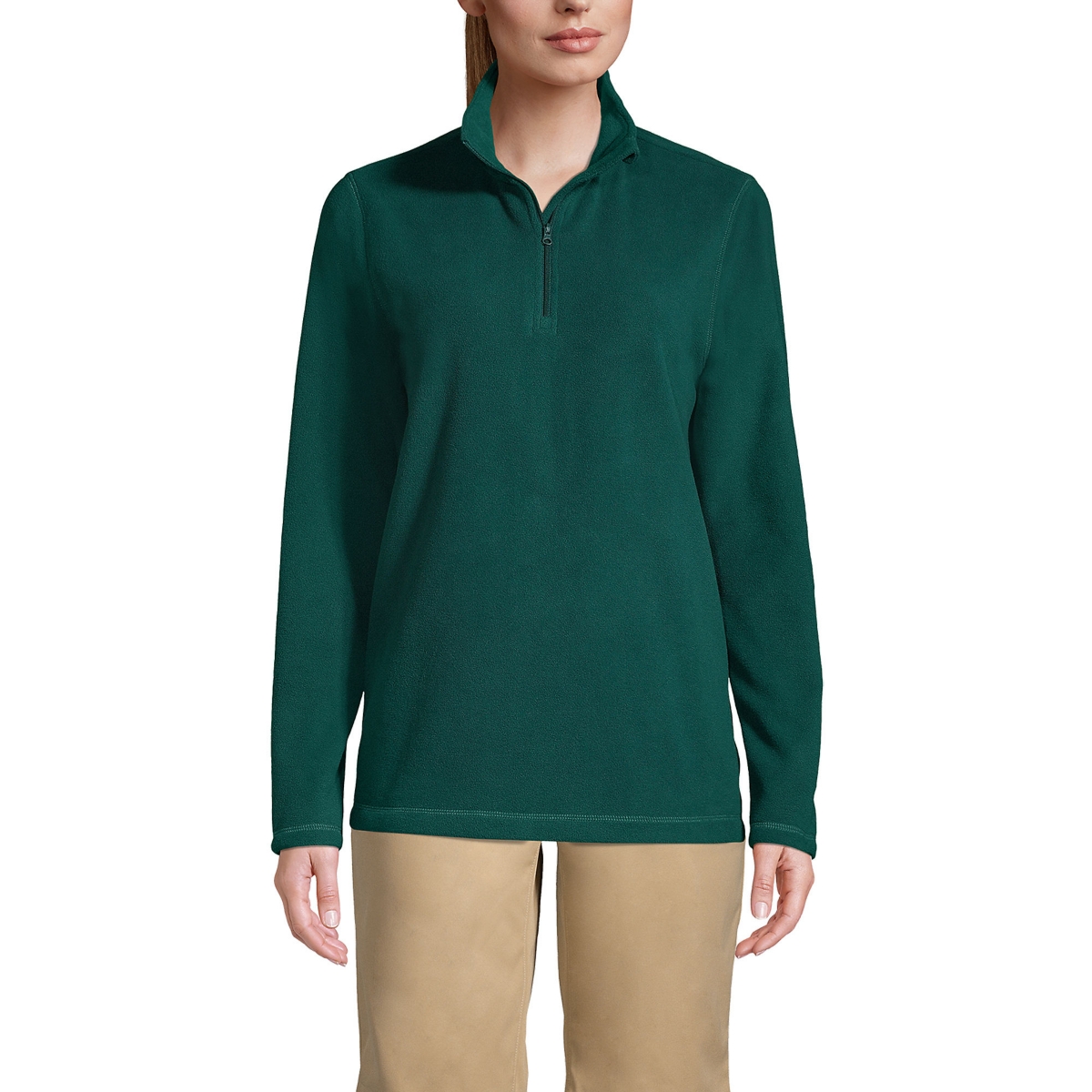 Click here for Lands End Womens Lightweight Fleece Quarter Zip Pu... prices