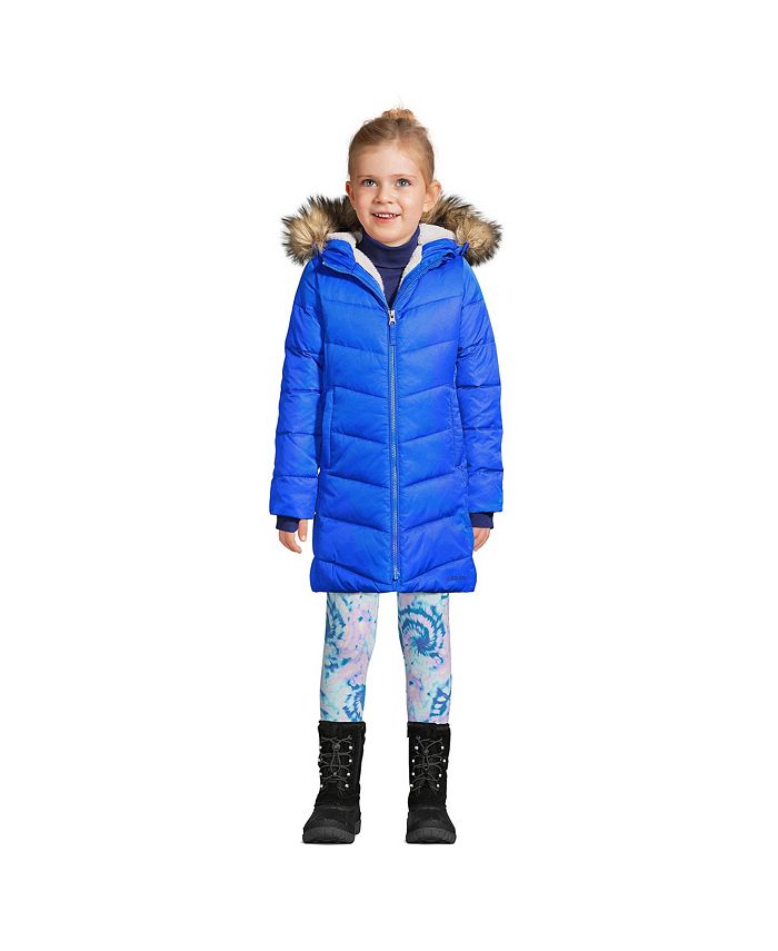 Lands' End Child Girls Winter Fleece Lined Down Alternative Thermo ...
