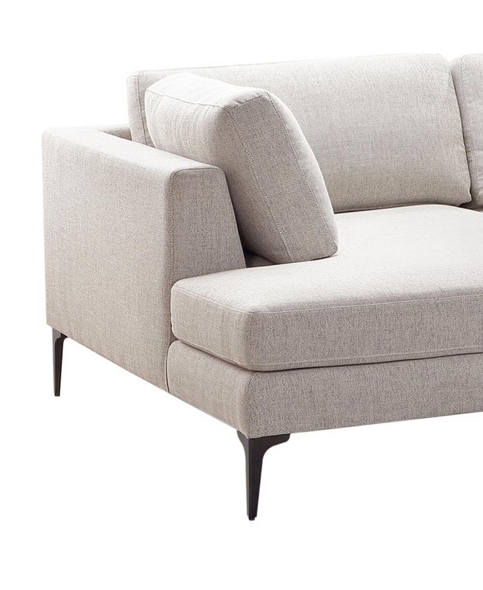 Abbyson Living Evella 4 Piece Fabric Double Chaise Sectional - Macy's