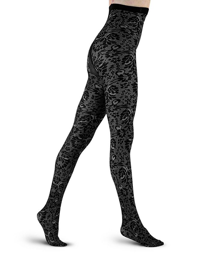 LECHERY Women's Velvety Silk Floral 1 Pair of Tights - Macy's
