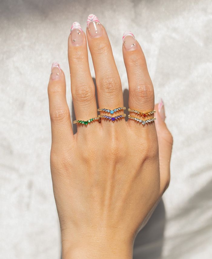 Girls Crew Faux Cubic Zirconia Birthstone Ring - Macy's