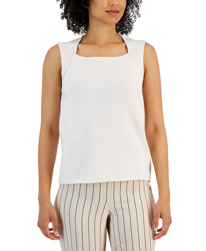 Anne Klein Women's Envelope-Shoulder Tank Top - Macy's