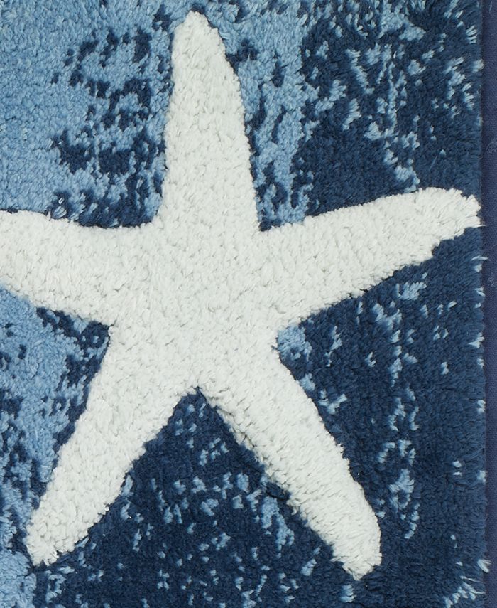 Avanti Batik Coastal Starfish Cotton Bath Rug, 21" x 34" - Macy's