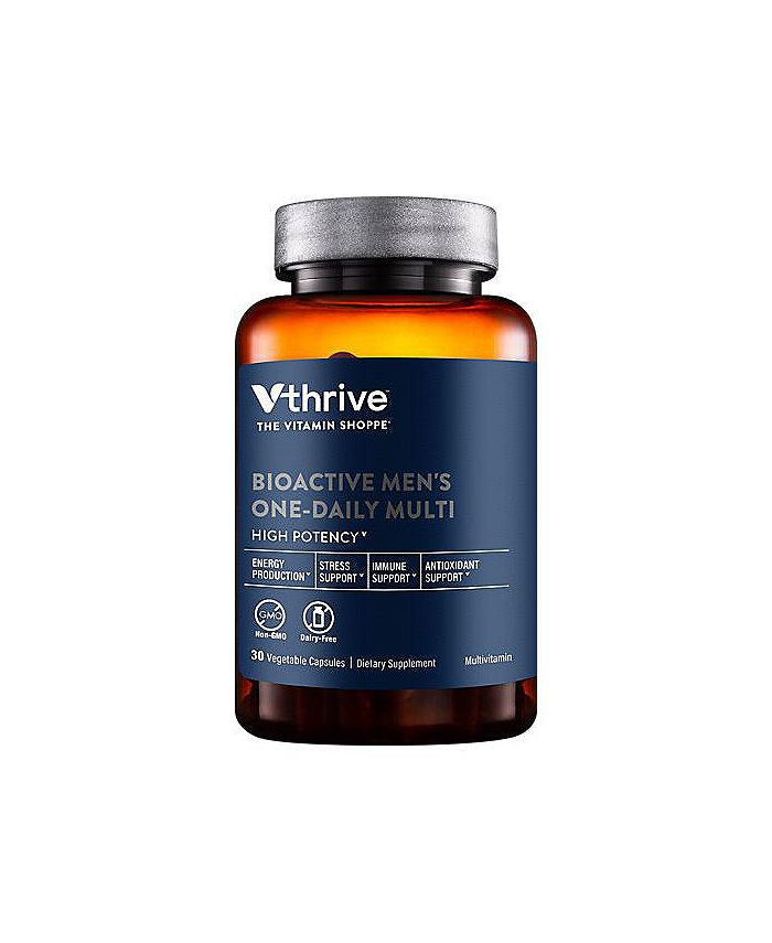 Vthrive Once-Daily Bioactive Multivitamin for Men - Supports Energy Production & Stress (30 ...