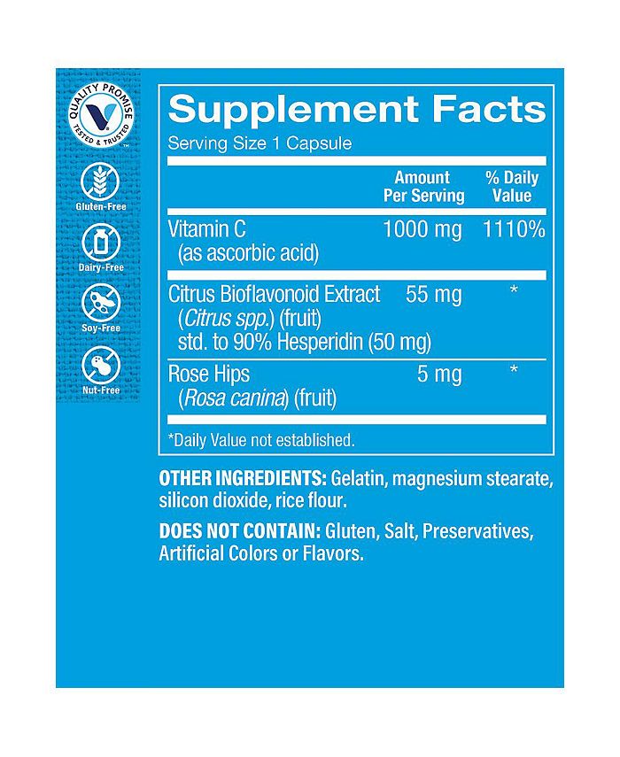 The Vitamin Shoppe Vitamin C-1000 Complex - Immune, Antioxidant & Cardiovascular Health Support ...