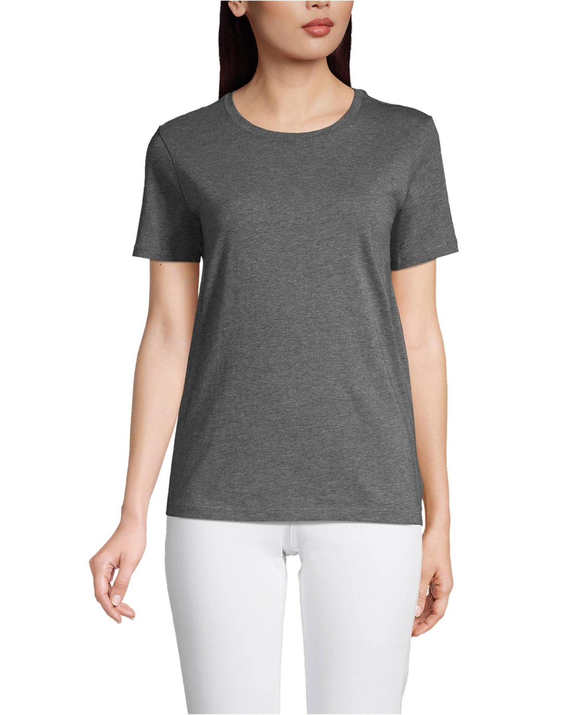 Click here for Lands End Womens Tall Relaxed Supima Cotton Crew N... prices