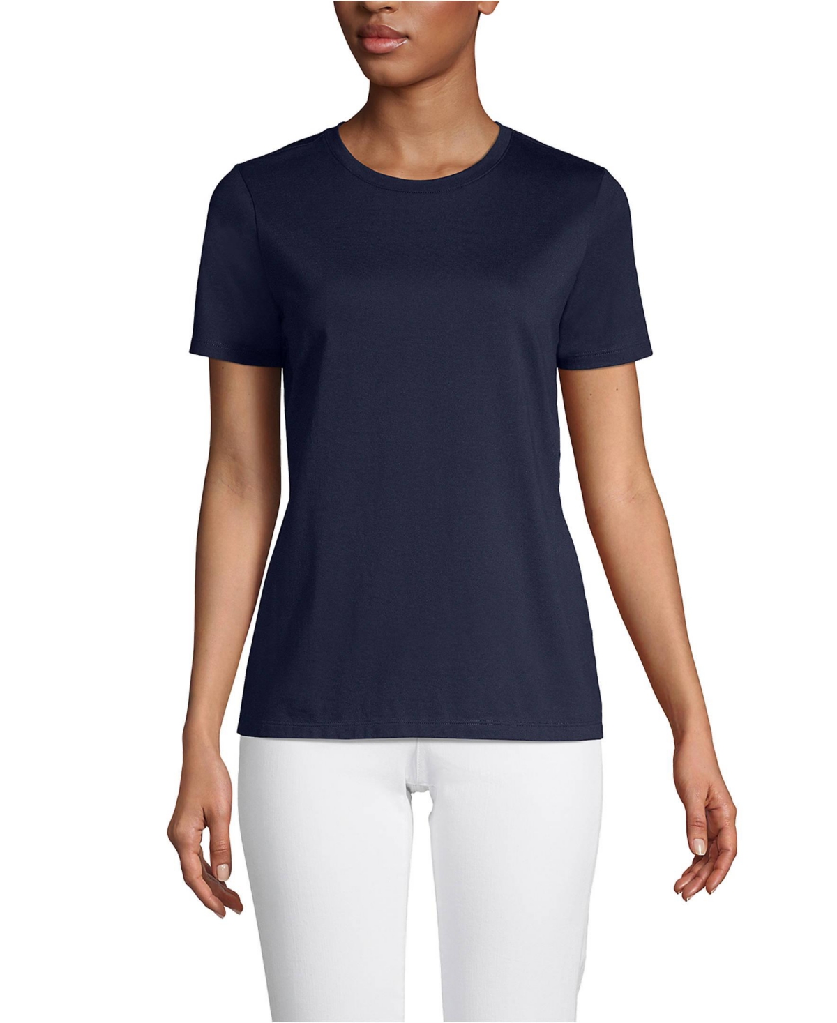 Click here for Lands End Womens Tall Relaxed Supima Cotton Crew N... prices