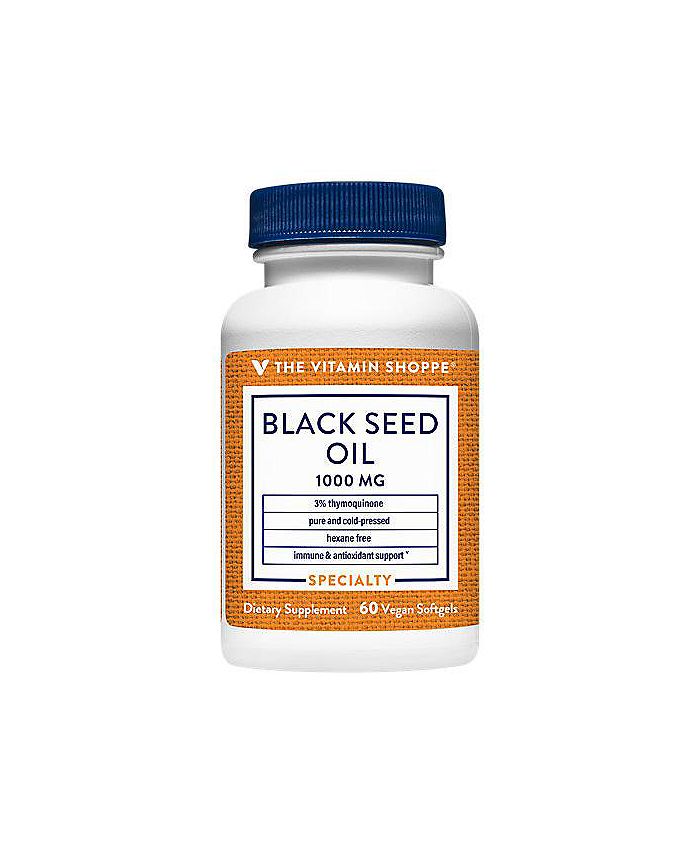 The Vitamin Shoppe Black Seed Oil -Pure & Cold-Pressed -Immune Support ...