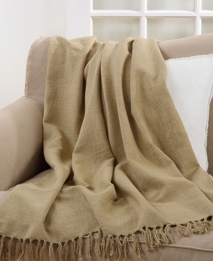 Saro Lifestyle Solid Color Throw - Macy's