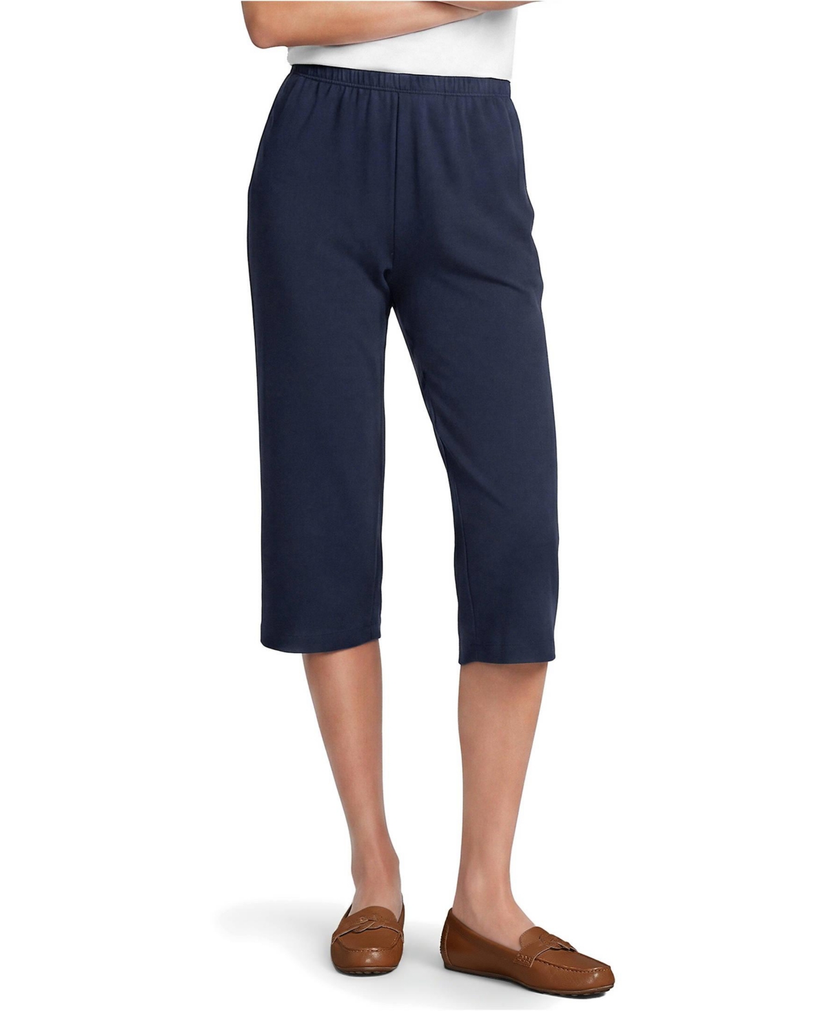Click here for Lands End Petite Sport Knit High Rise Elastic Wais... prices