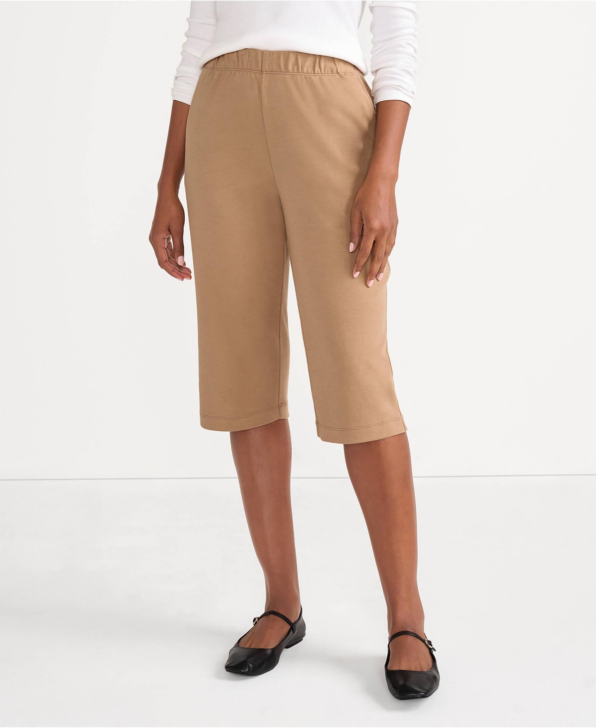 Click here for Lands End Petite Sport Knit High Rise Elastic Wais... prices