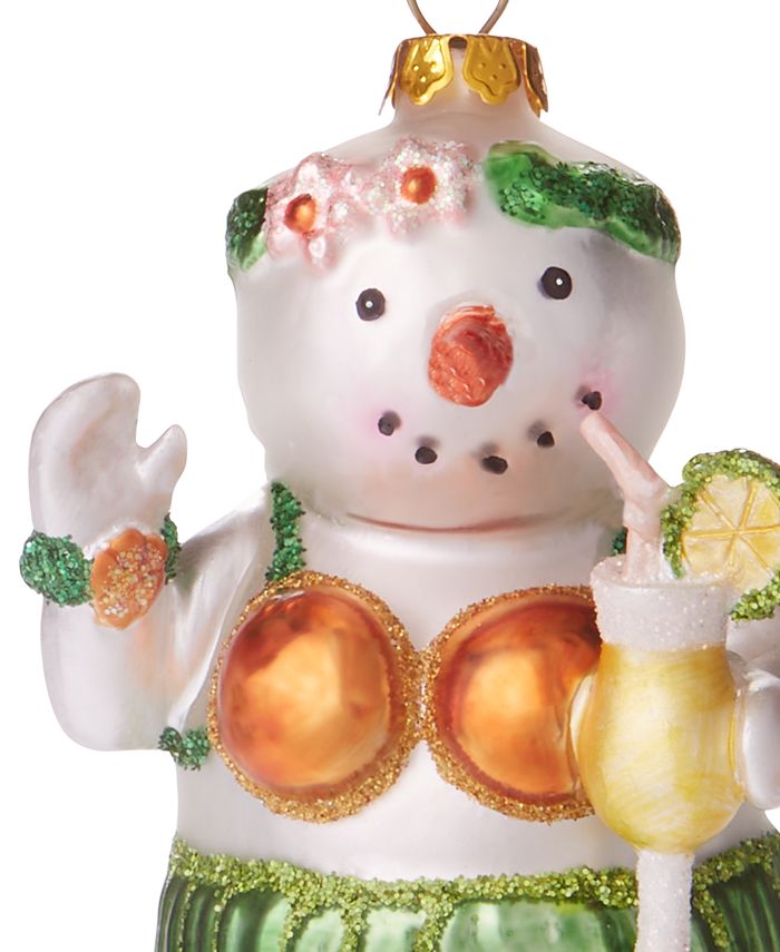 Holiday Lane Hawaii Hula Snowman Ornament, Created for Macy's - Macy's