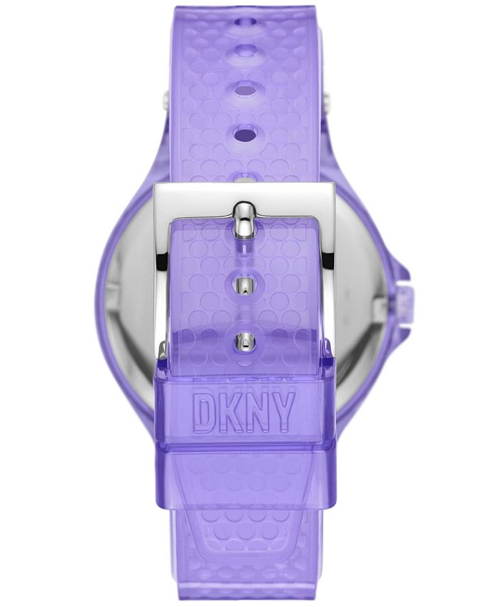 DKNY Women's Chambers Three Hand Purple Polyurethane Watch 36mm - Macy's