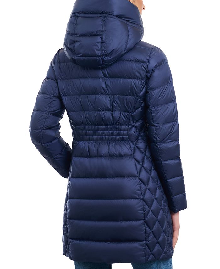 Michael Kors Women's Petite Hooded Down Packable Puffer Coat, Created ...
