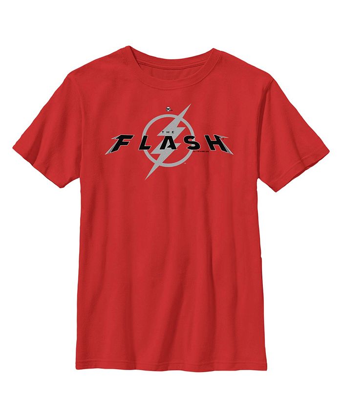 DC Comics Boy's The Flash Black Official Logo Child T-Shirt - Macy's