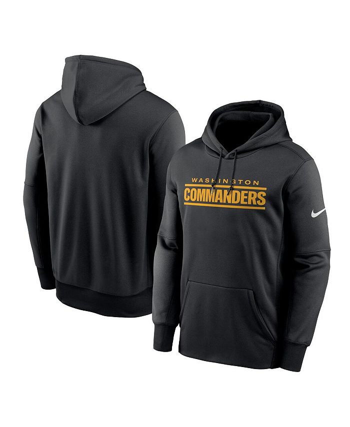 Nike Men's Black Washington Commanders Wordmark Performance Pullover ...