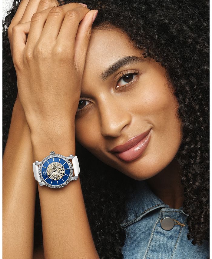 Porsamo Bleu Women's Liza Automatic Satin Covered Leather Band Watch ...