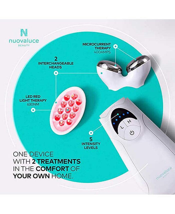 Nuovaluce Beauty Anti Aging Microcurrent & Red Light Therapy Device Set ...