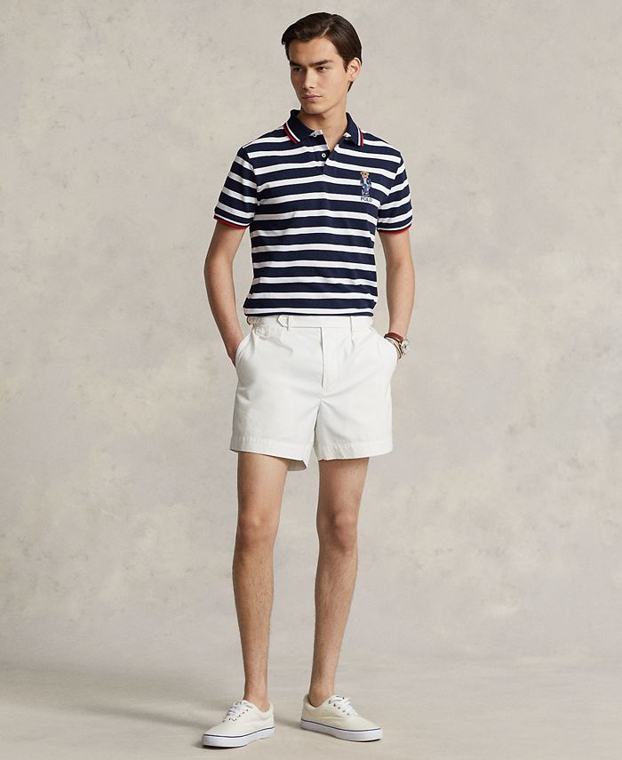 Polo Ralph Lauren Men's Custom Slim Polo Bear Mesh Polo Shirt - Macy's