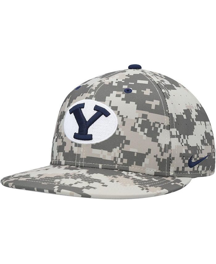 Nike Men's Camo BYU Cougars Aero True Baseball Performance Fitted Hat ...