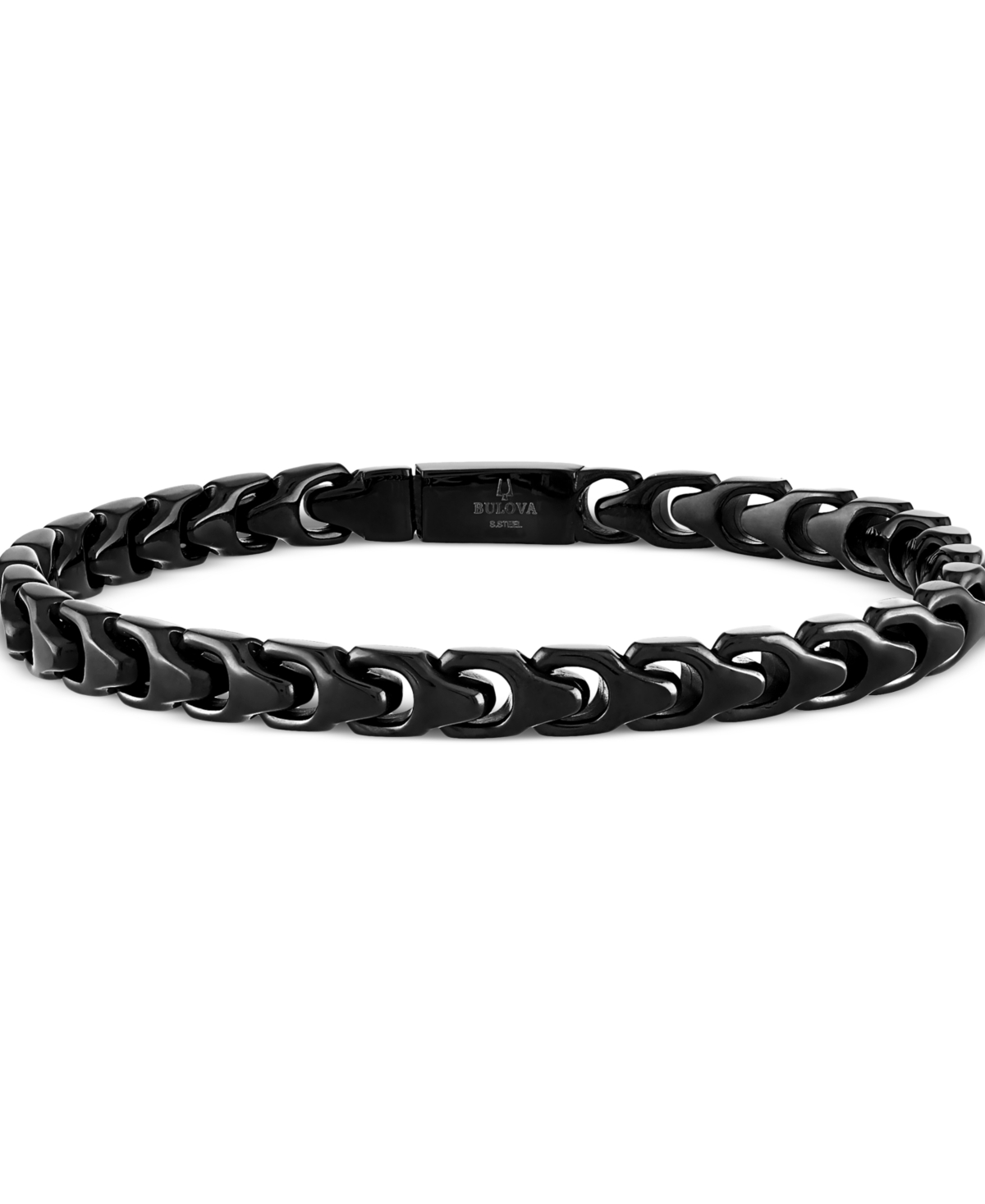Click here for Bulova Mens Link Bracelet in Black-Plated Stainles... prices