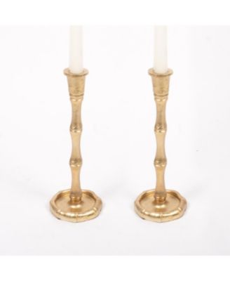 8 Oak Lane Bamboo Small Candlestick Set, 2-Piece - Macy's