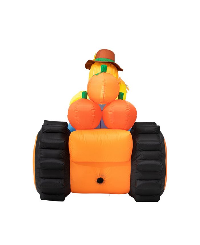 Glitzhome 7' Fall Lighted Inflatable Tractor Decor - Macy's