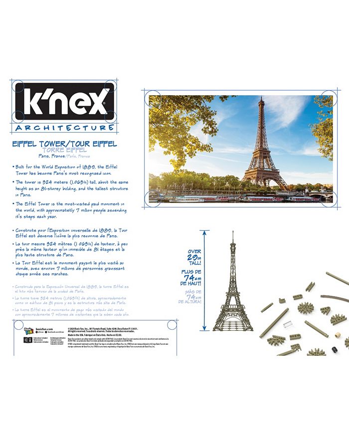KNEX Architecture Eiffel Tower Building Set - Macy's