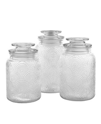 Style Setter Glass Canister, Set of 3 - Macy's