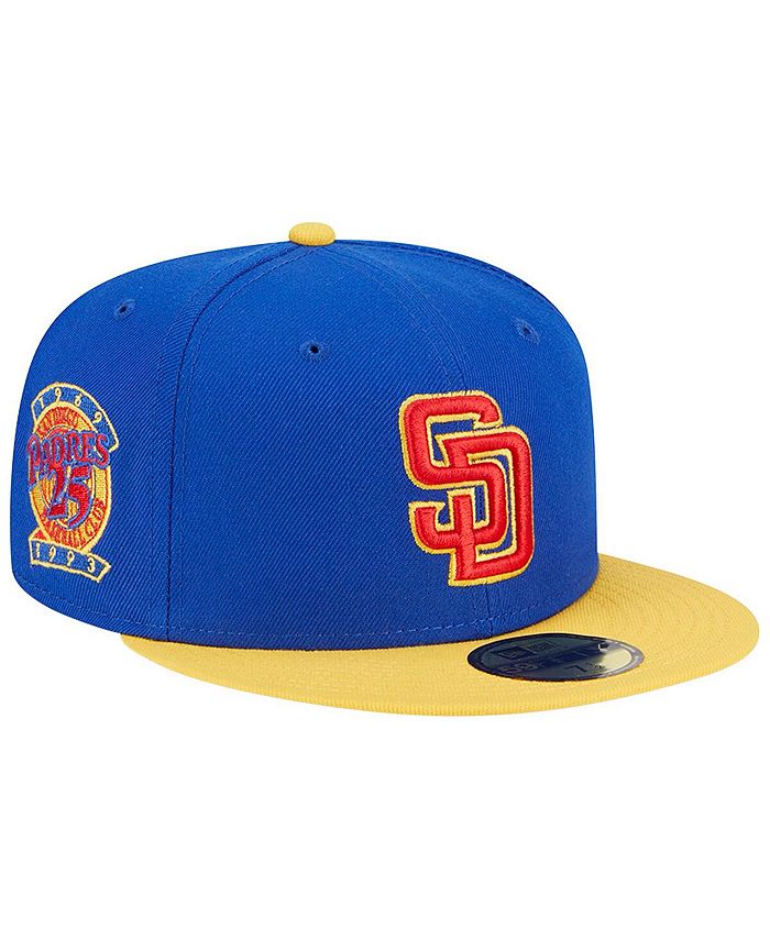New Era Men's Royal, Yellow San Diego Padres Empire 59FIFTY Fitted Hat ...