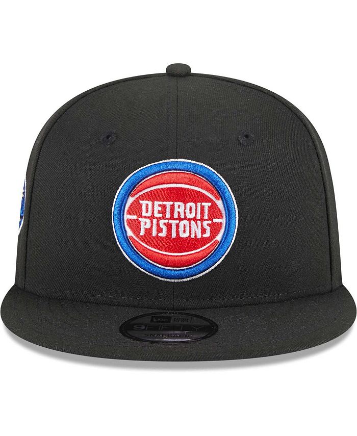 New Era Men's Black Detroit Pistons 3-Time Champions Commemorative Side ...