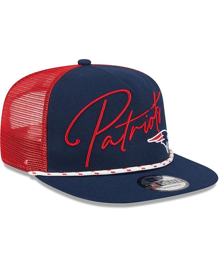 New Era Men's Navy New England Patriots Script Logo Golfer 9FIFTY ...