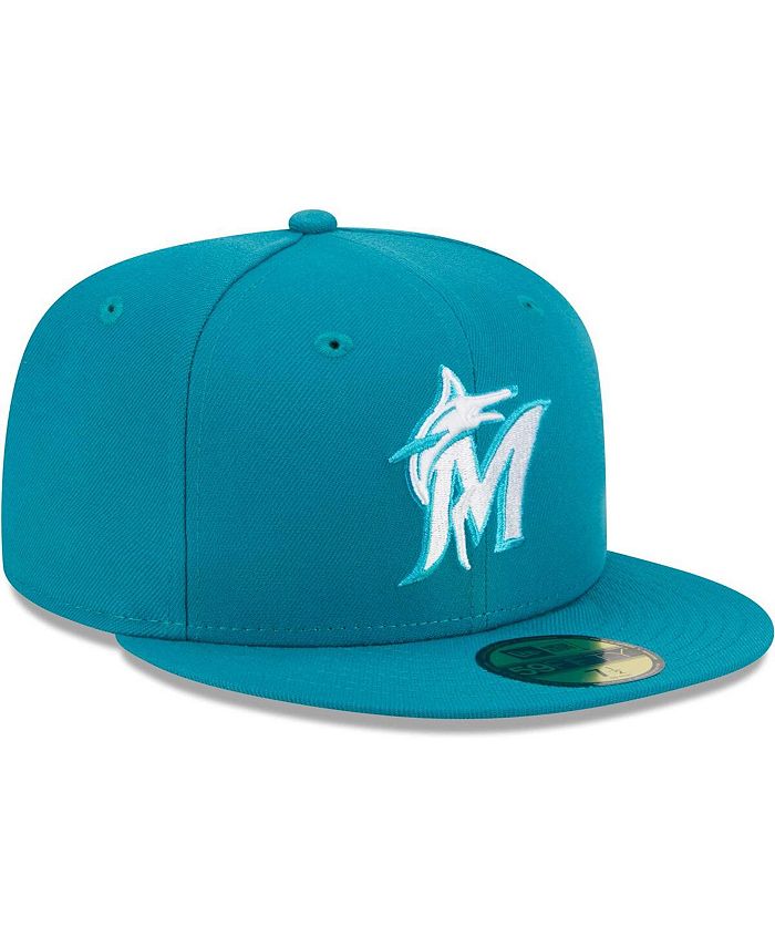New Era Men's Turquoise Miami Marlins 59FIFTY Fitted Hat - Macy's