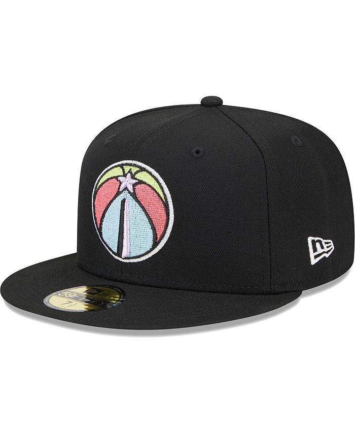 New Era Men's Black Washington Wizards Color Pack 59FIFTY Fitted Hat ...