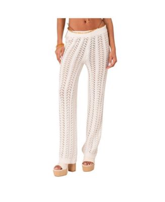 Women's Crochet Long Pants With Elastic Waistband - Macy's