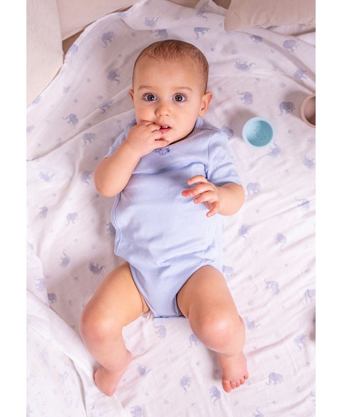 Stellou & Friends Unisex Crossbody Side Snap Onesies, Baby - Macy's