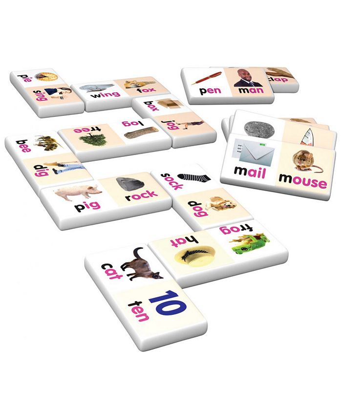 Junior Learning Rhyming & First Words Dominoes Game Set - 56 Dominoes ...