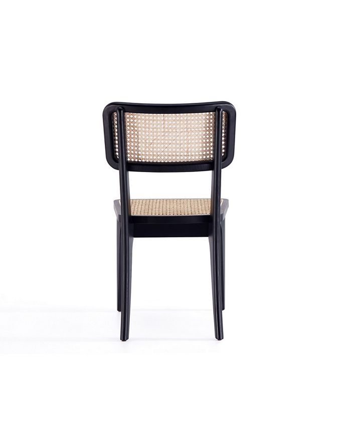 Manhattan Comfort Giverny 4-Piece Ash Wood and Natural Cane Versatile ...