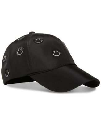 Steve Madden Women's Smiley Rhinestone Baseball Cap - Macy's