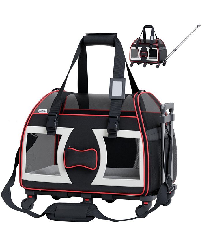 Katziela BONE CRUISER PRO PET CARRIER WITH REMOVABLE WHEELS AND DOUBLE ...