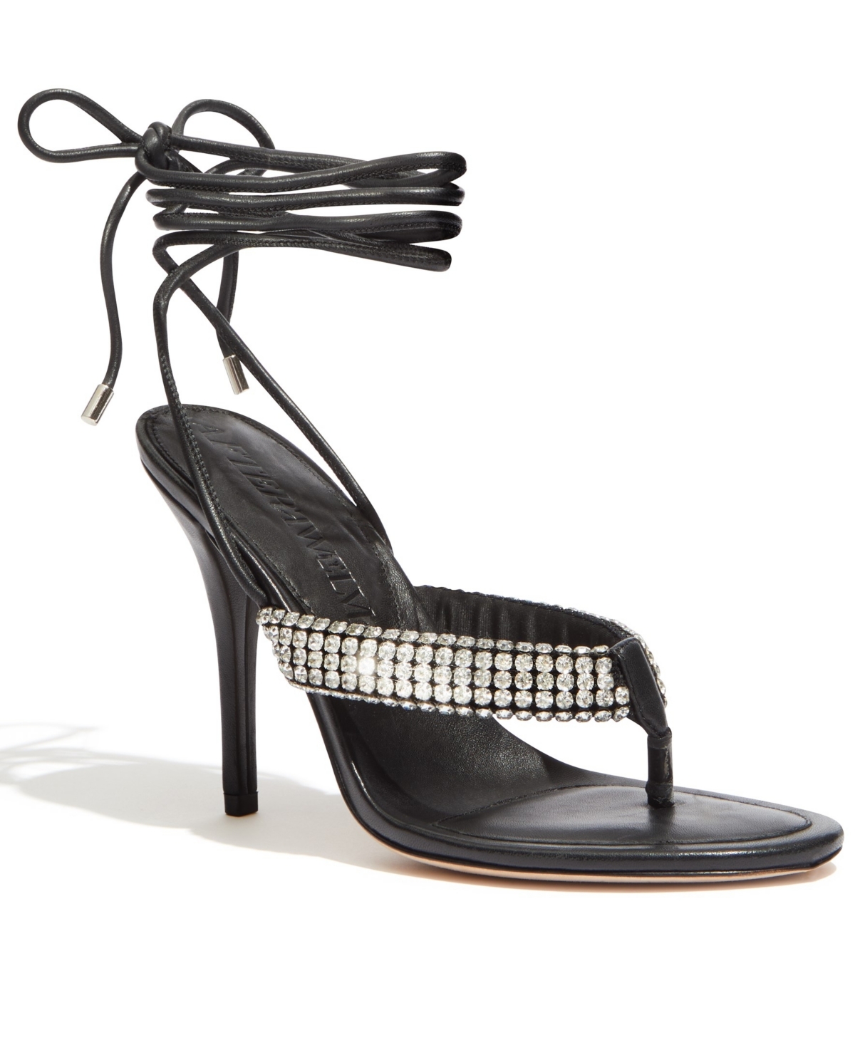 Click here for Leather Heels With High Quality Rhinestones ( Blac... prices