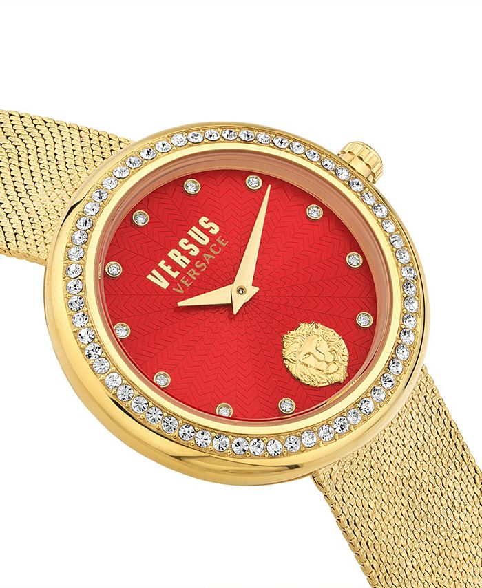 Versus Versace Women's Two-Hand Quartz Lea Gold-Tone Stainless Steel ...