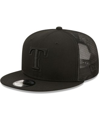 Men's New Era Texas Rangers Blackout Trucker 9FIFTY Snapback Hat - Macy's