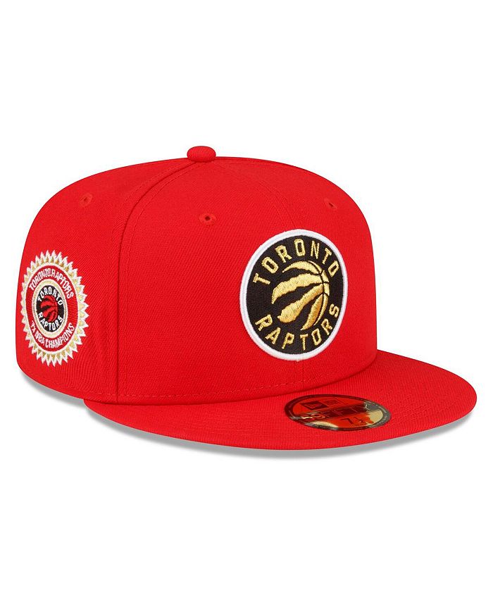 New Era Men's Red Toronto Raptors 7x Champions Metallic Undervisor ...
